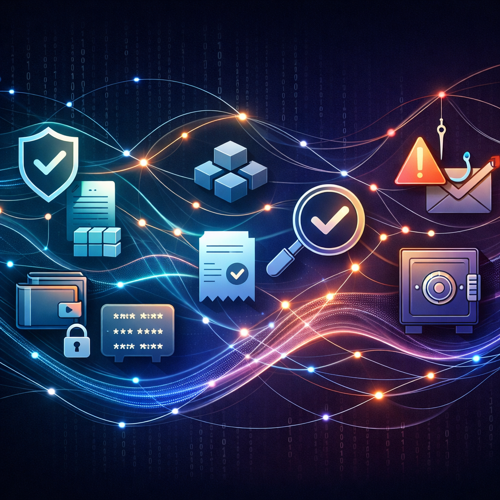 User checking a completed crypto swap transaction and securing wallet ...