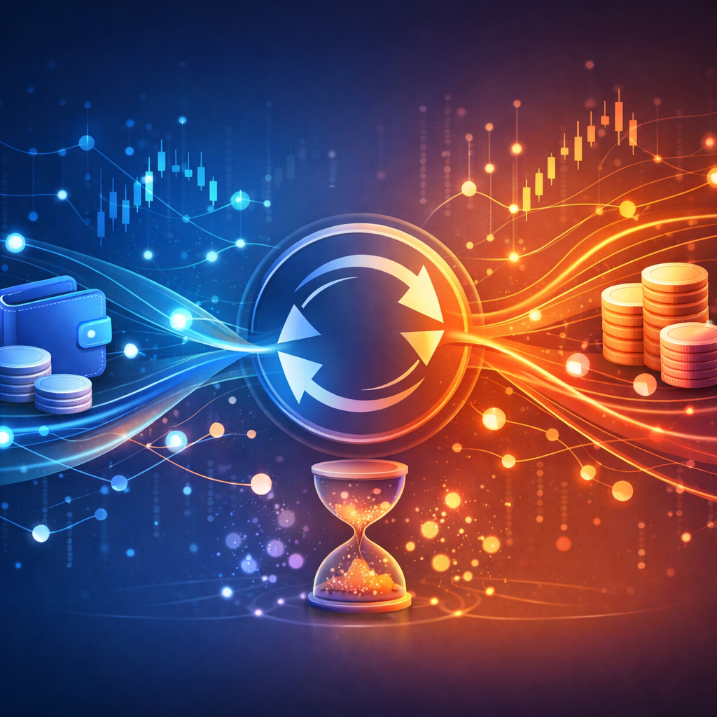 Beginner making a non-custodial crypto swap on a laptop with wallet ...